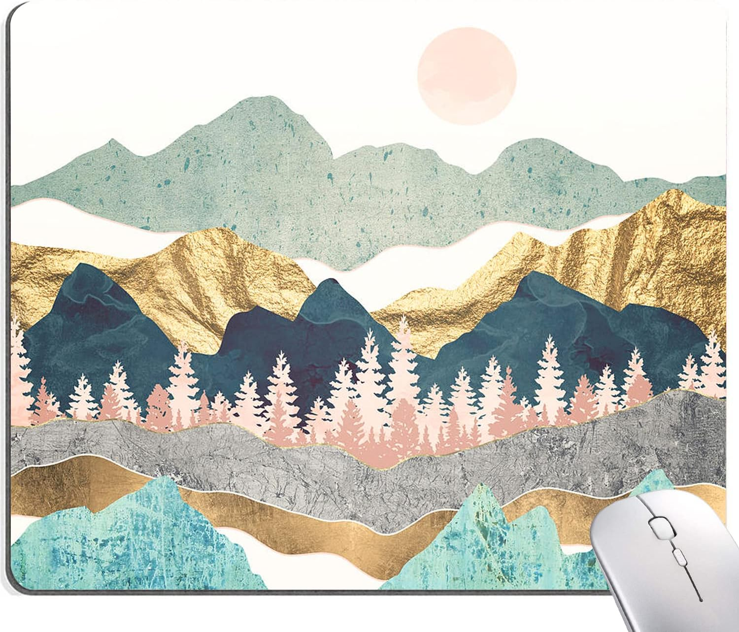 Mouse Pad, Abstract Mountain Mouse Pad, Washable Square Cloth Mousepad ...