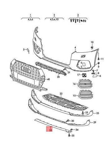 Genuine AUDI Q3 84G 8UG Underrun Bar 8U0807733BKA8 | eBay