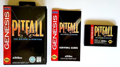Pitfall: The Mayan Adventure (1994) Sega Genesis AUTHENTIC & COMPLETE ...