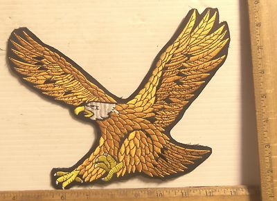 Large Golden Eagle Embroidered Back Patch | eBay
