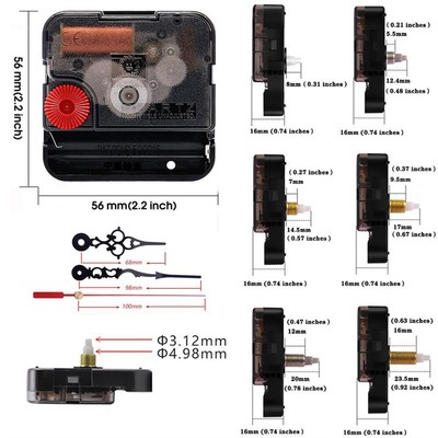 Sweep Type Wall Clock Movement Mechanism 12888 Replacement Quartz Clock ...