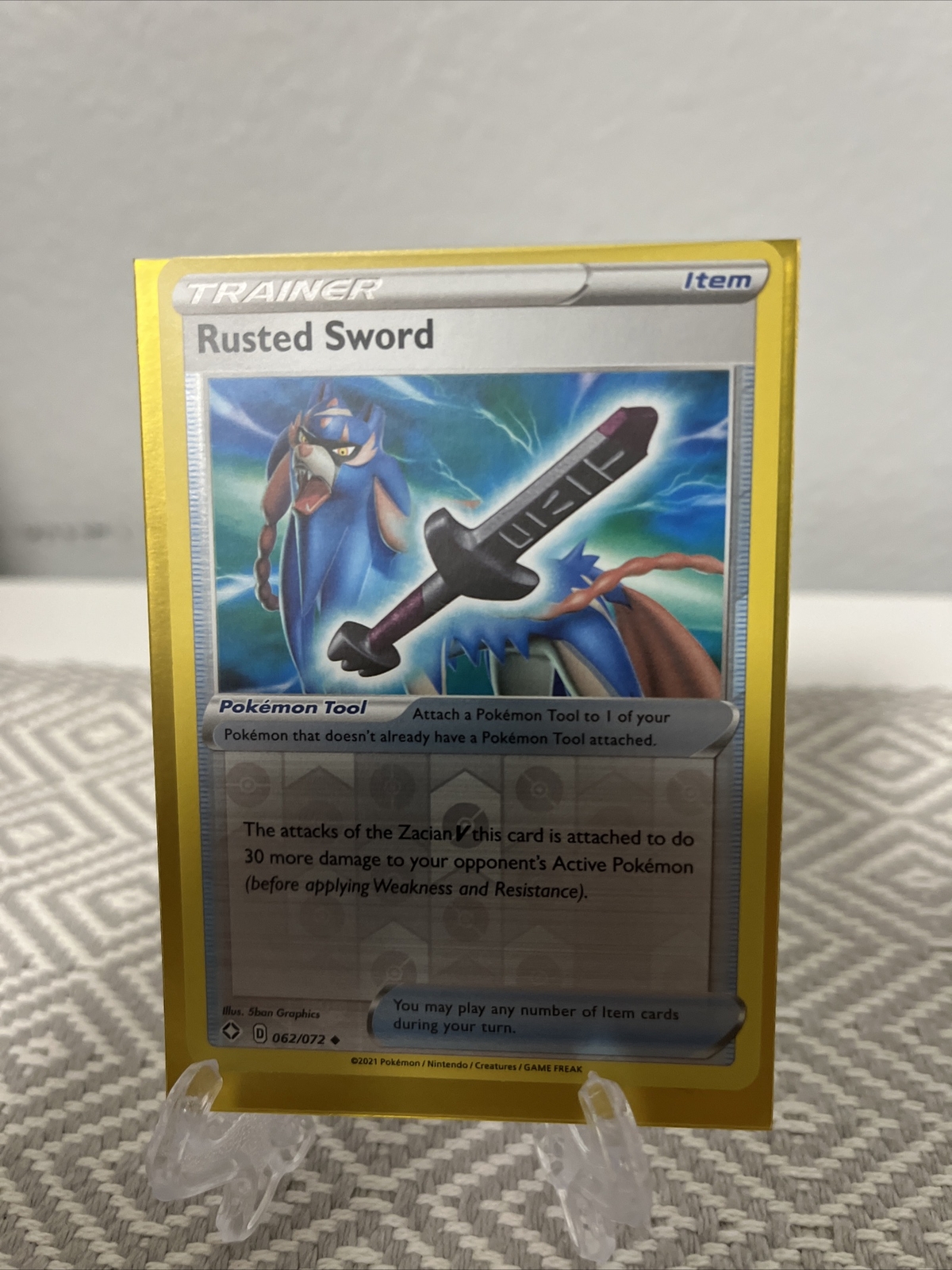 Rusted Sword 062/072 NM Reverse Holo Shining Fates Trainer Uncommon ...