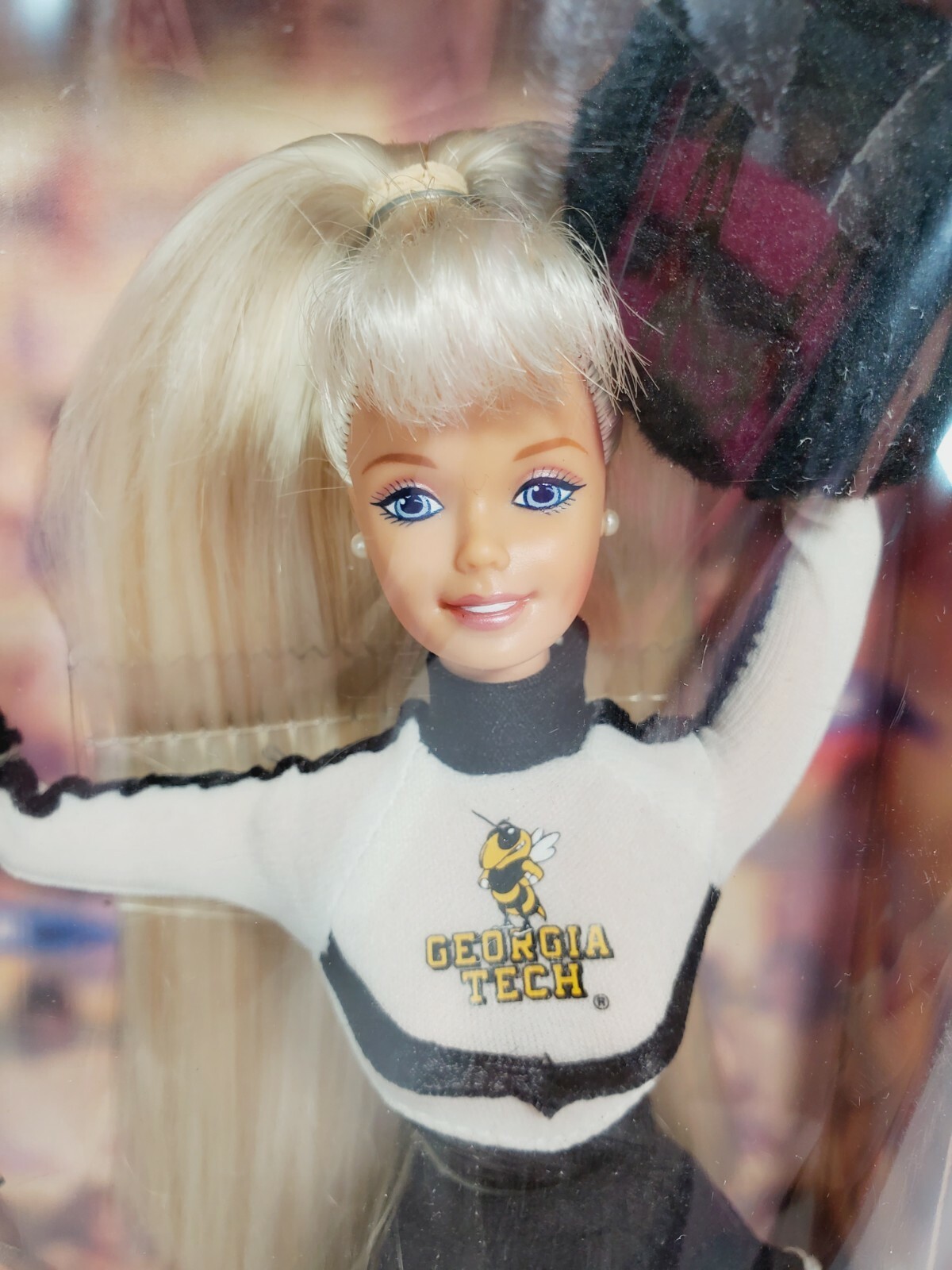 NEW 1996 University Barbie GERORGIA TECH Cheerleader Mattel #19159 ...