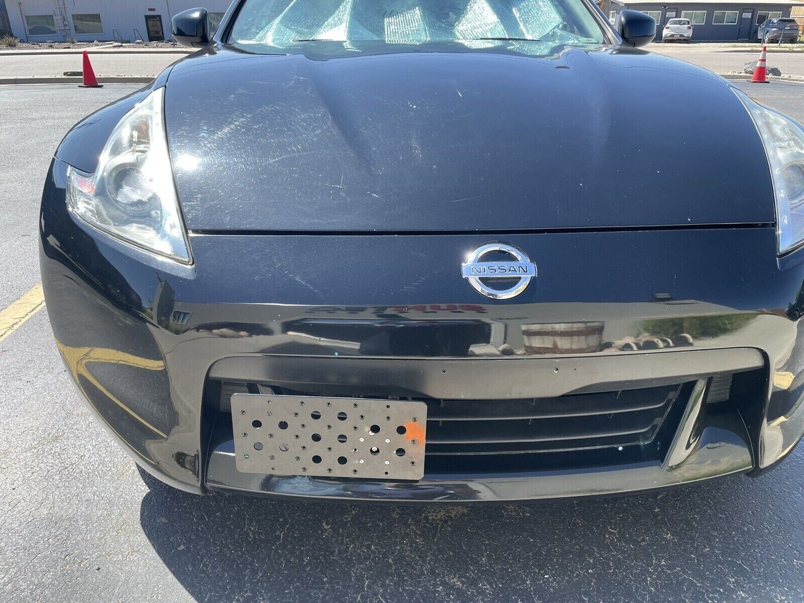 2012-2021 Nissan 370Z Front Bumper Tow Hook License Plate Bracket ...