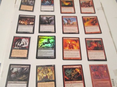 20 MTG cards Red and Black mix with some rares and Multi color cards ...