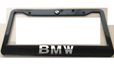 1x GERMAN 3D Emblem Carbon Fiber Style License Plate Frame RUST FREE ...