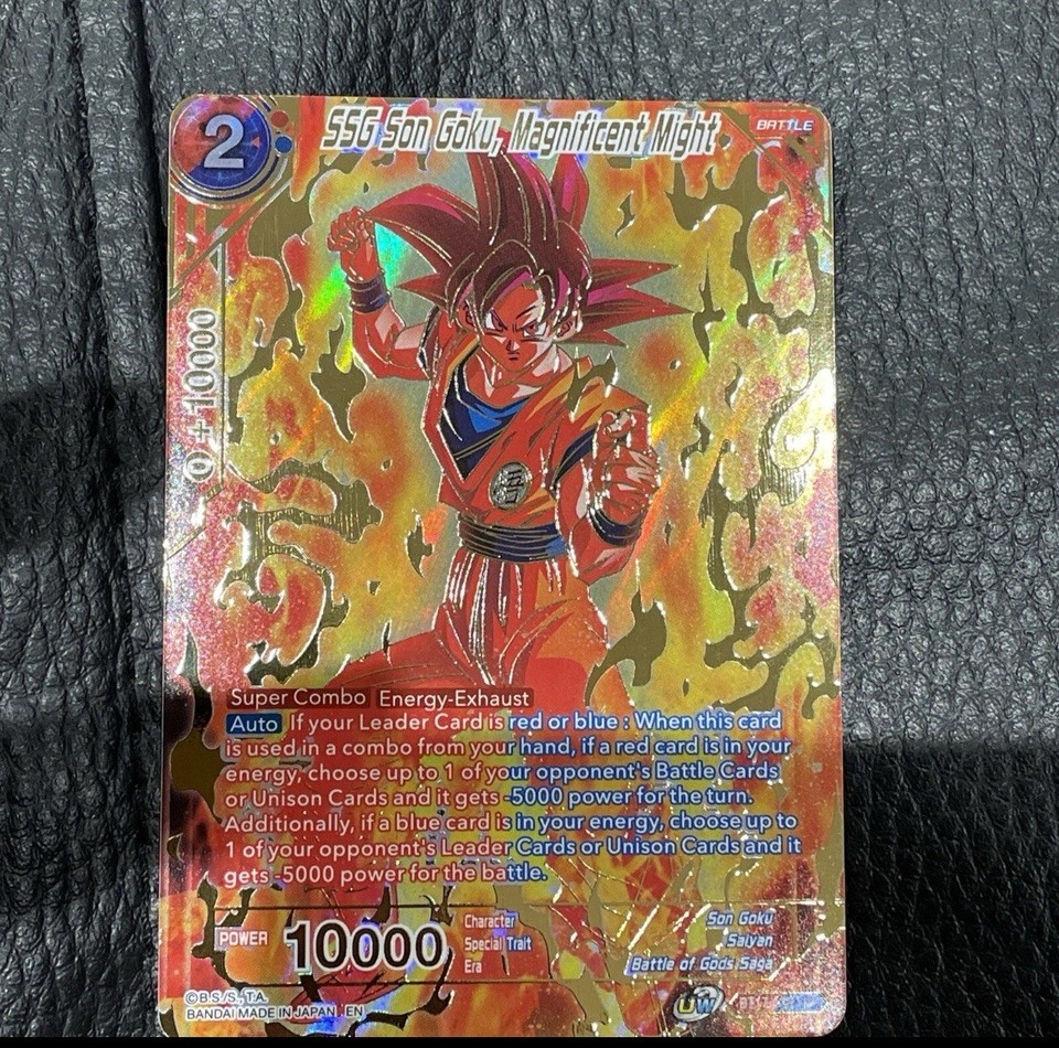 SSG Son Goku Magnificent Might SPR BT17-138 Foil Dragon Ball Super Card ...