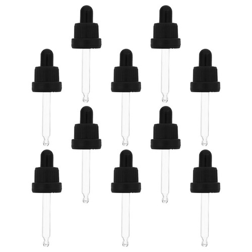 10 Sets Small Dropper Bottle Glass Droppers for Oils Makeup Cover ...