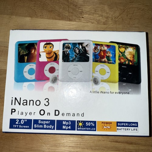 iNano 3 MP3 MP4 FM Player Silver Unbranded Digital Music Player Audio ...