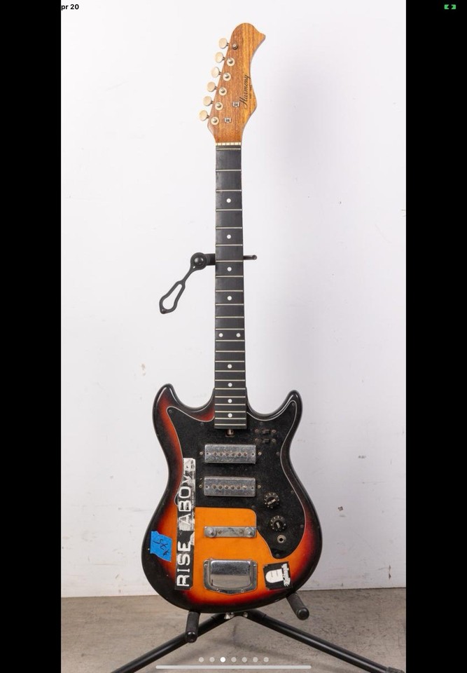 vintage harmony electric guitar H802 For Parts or Repair With Case | eBay