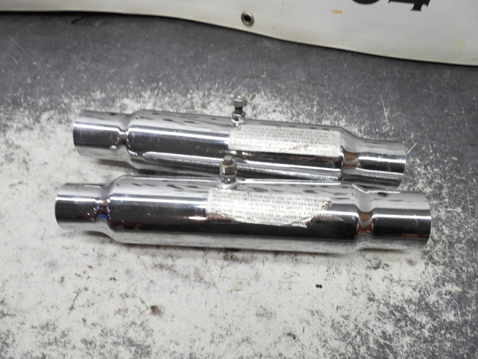 Triumph Norton BSA Harely Chopper Bobber Shorty Exhaust Mufflers 2939 ...