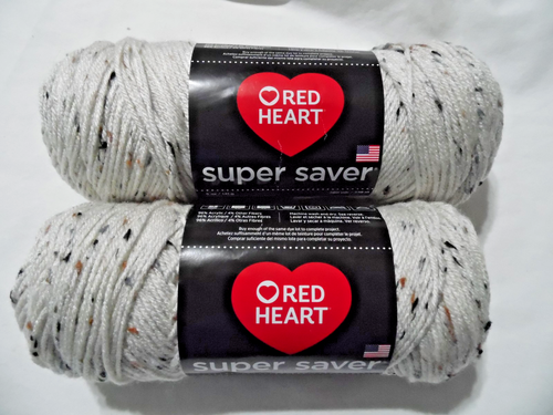 Red Heart Super Saver Yarn Aran Fleck 2 Skeins 5oz Each Acrylic ...
