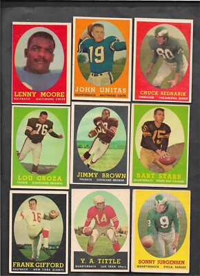 1958 TOPPS FOOTBALL COMPLETE SET (132) EX/NM (JIM BROWN LOOKS VG/EX 4 ...