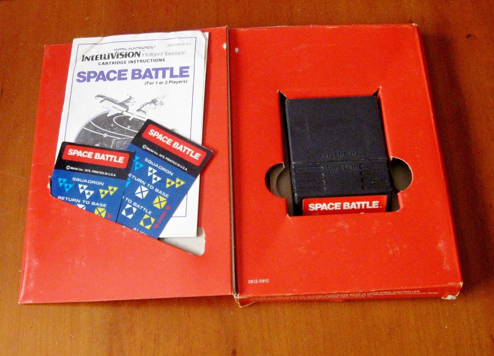 Vintage Space Battle Video Game 1979 Intellivision w Box, Guide & 2 ...