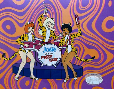 JOSIE & THE PUSSYCATS Sericel Animation Art Cel 11" x 14" Hanna Barbera ...