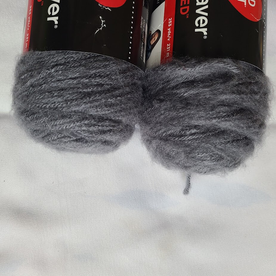 (2) Red Heart Super Saver Brushed Yarn MINK E309 5031 Skeins Gray ...