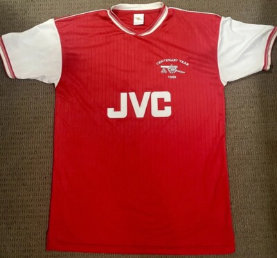 Arsenal Jersey Red Retro 1985 Centenary Mens M Home Shirt Top JVC ...