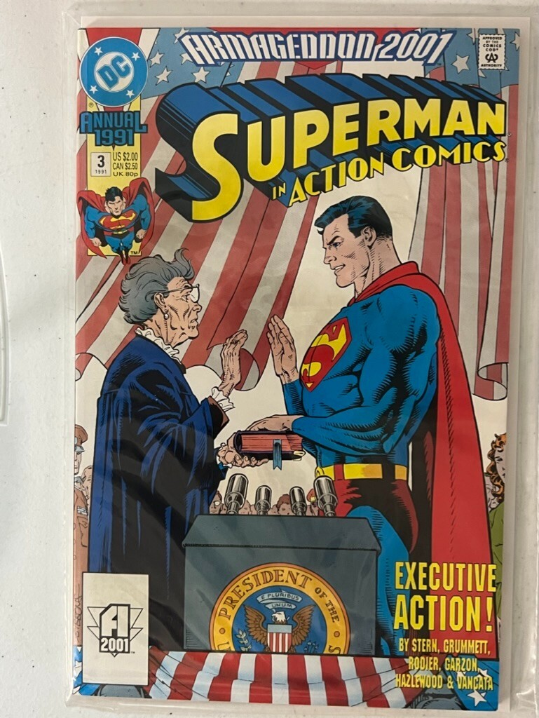 Superman in Action Comics Annual #3 Armageddon 2001 DC Comic 1991 ...