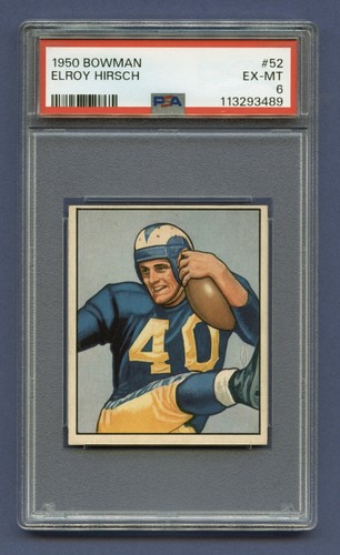 1950 ELROY HIRSCH ROOKIE PSA 6 EX-MT HOF BOWMAN LOS ANGELES RAMS ...