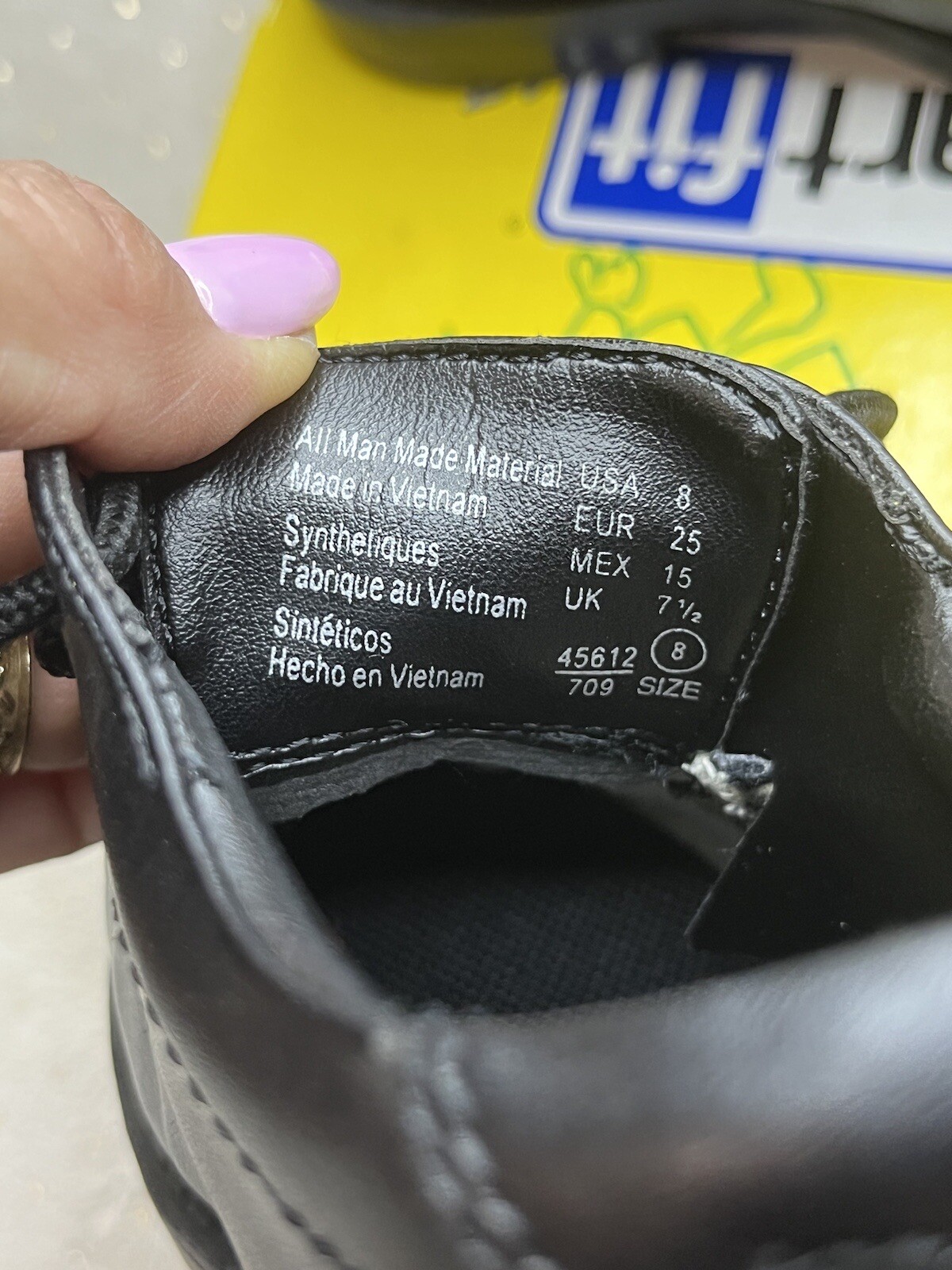 Boy's Smartfit Black Habille Lace Up Faux Leather Dress Moc Shoes 45612 ...