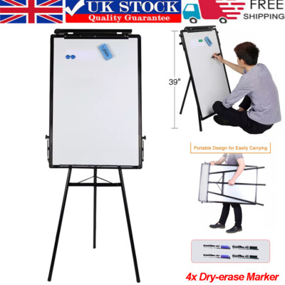 Tripod Whiteboard Magnetic Standing Flip chart Easel Lightweight ...