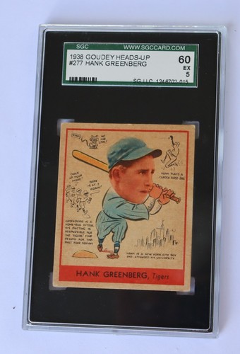 1938 goudey heads up # 277 hank greenberg sgc 5 ex centered | eBay