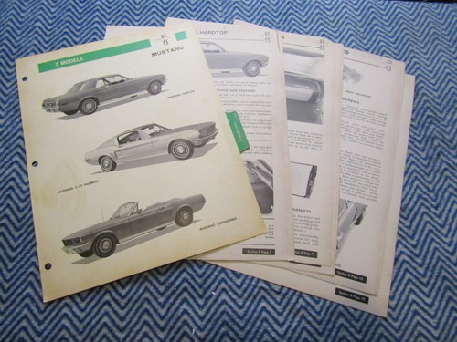 1968 FORD MUSTANG AND MUSTANG GT ALL MODELS DEALER ALBUM BROCHURE ...