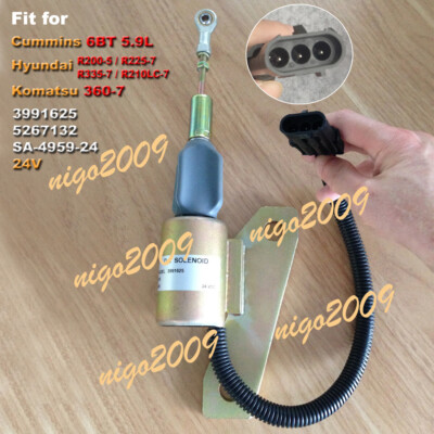 3991625 24V Solenoid Valve 5267132 Fit for Cummins 6BT 5.9L 8.3L ...