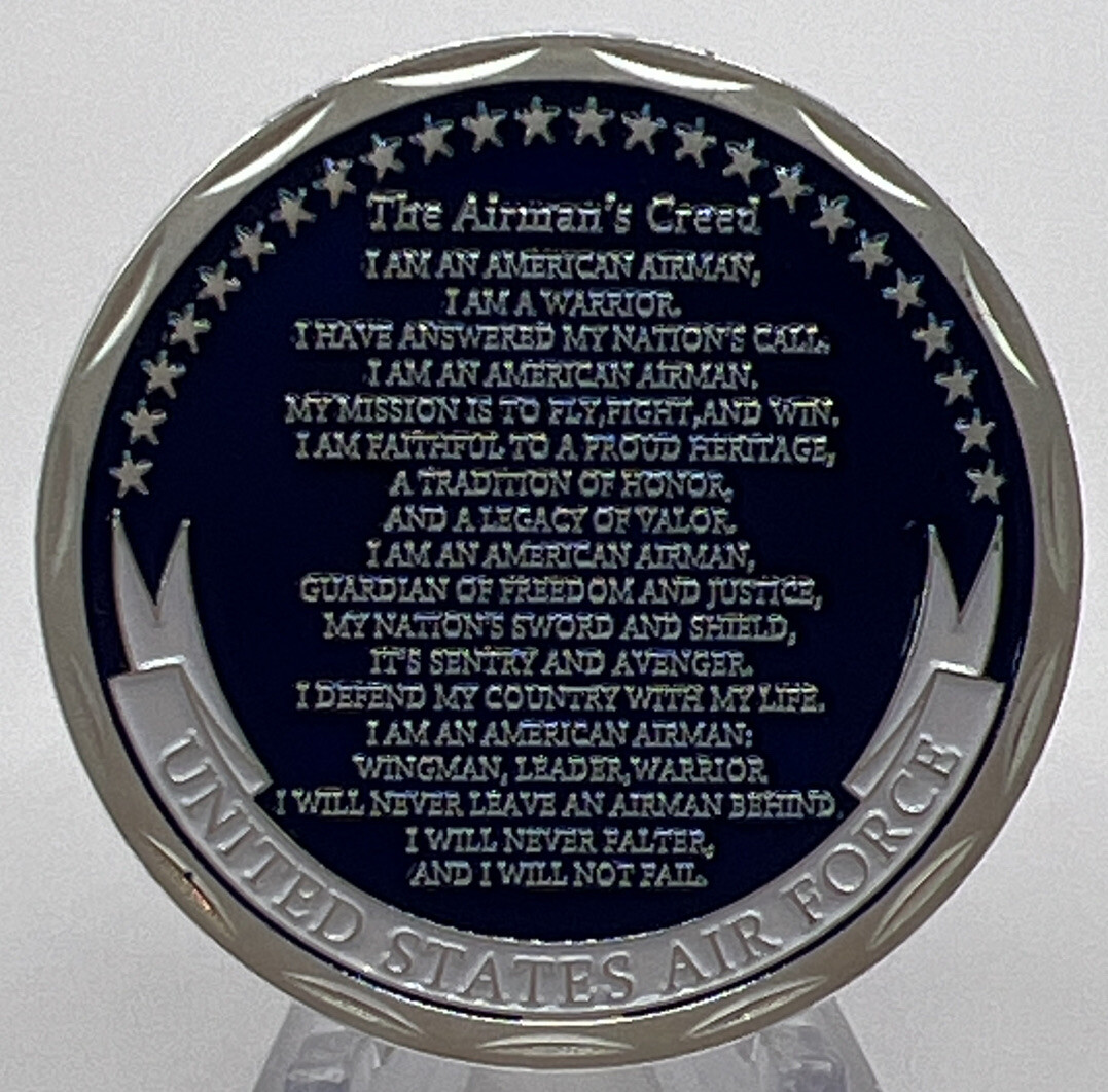 * U.S. Air Force Challenge Coin. With The Airman Creed On The Reverse ...