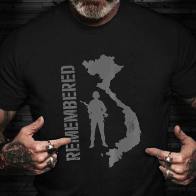 Remember Vietnam Veteran T-Shirt Patriotic Vietnam War Vet Shirt ...