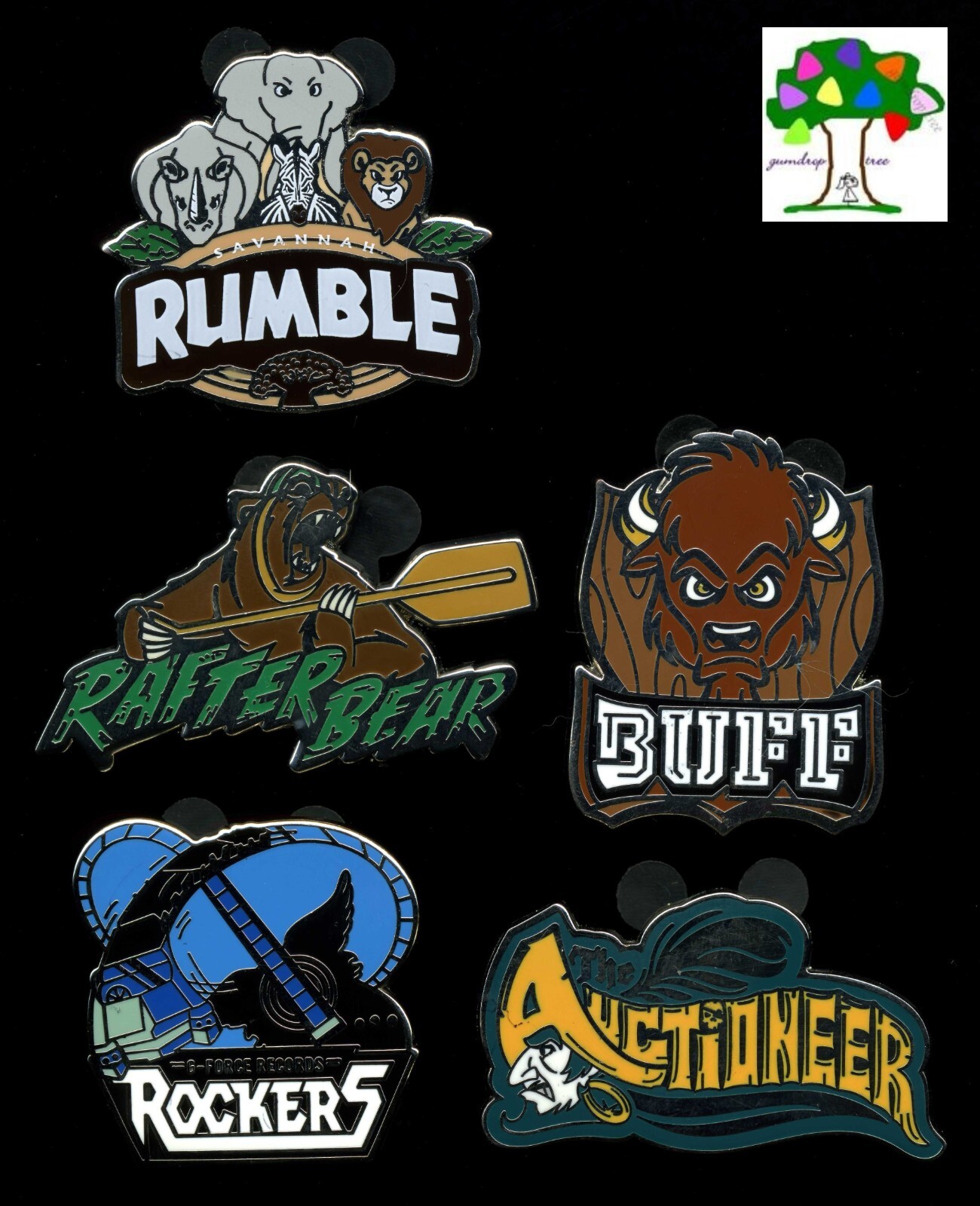 Disney Pin WDW Attraction Mascots Mystery Pack (2016) - Lot of 5 Pins ...