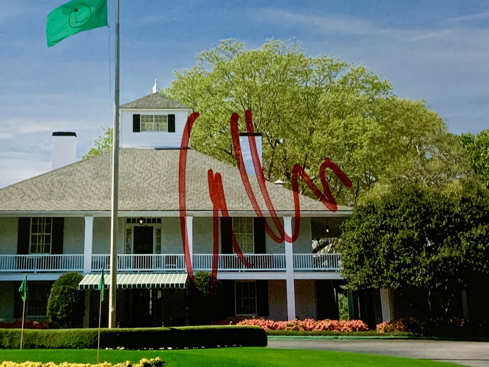 Anthony Kim signed Masters golf Postcard Augusta National photo 2025 ...