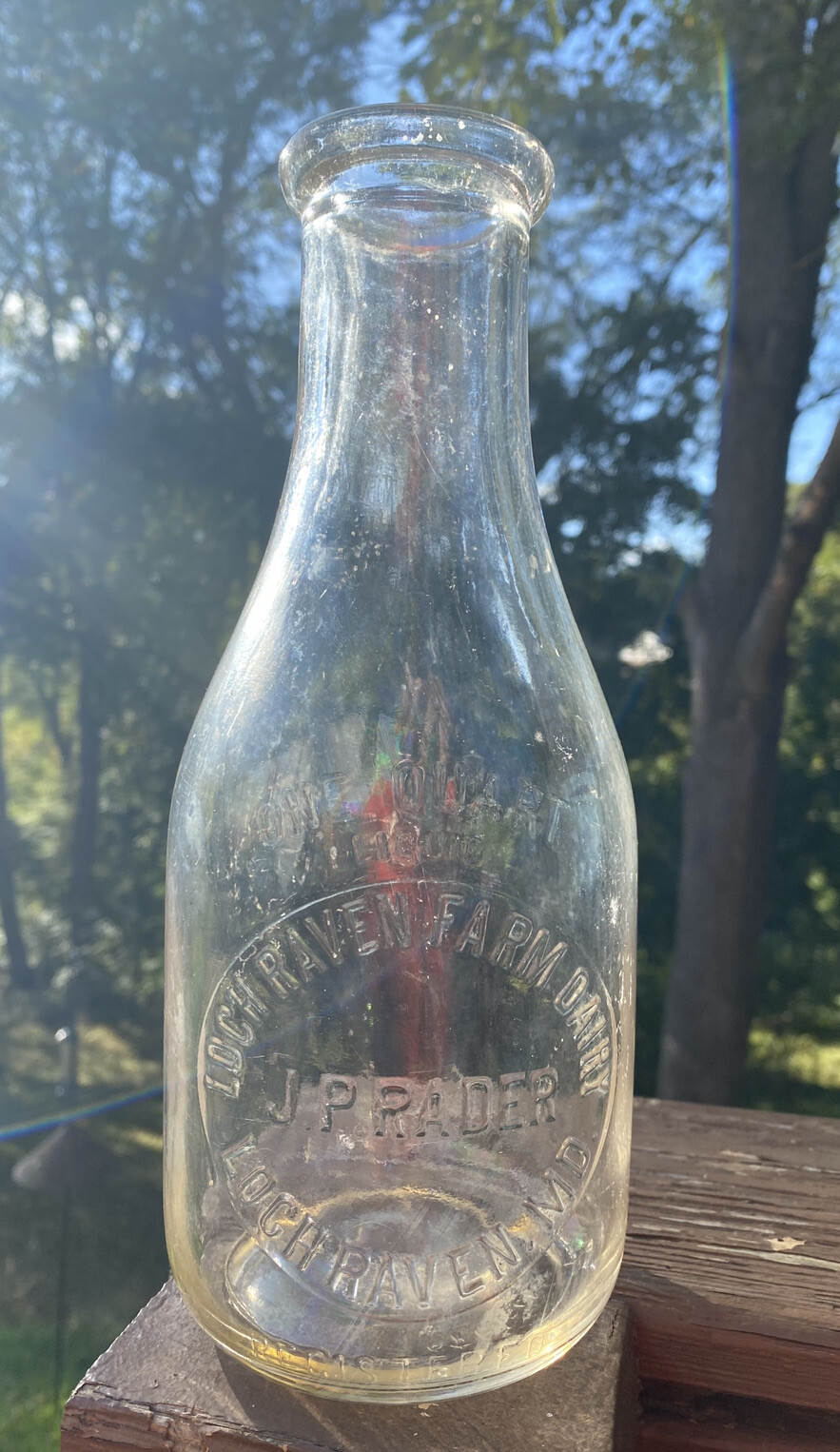 Loch Raven Farm Dairy, Loch Raven, MD Quart Milk Bottle Maryland | eBay