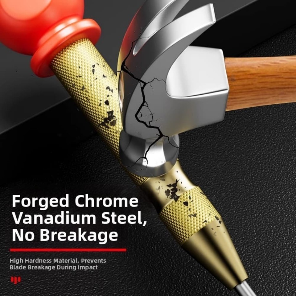 One Hand Automatic Center Punch with Adjustable Force for Metal and ...