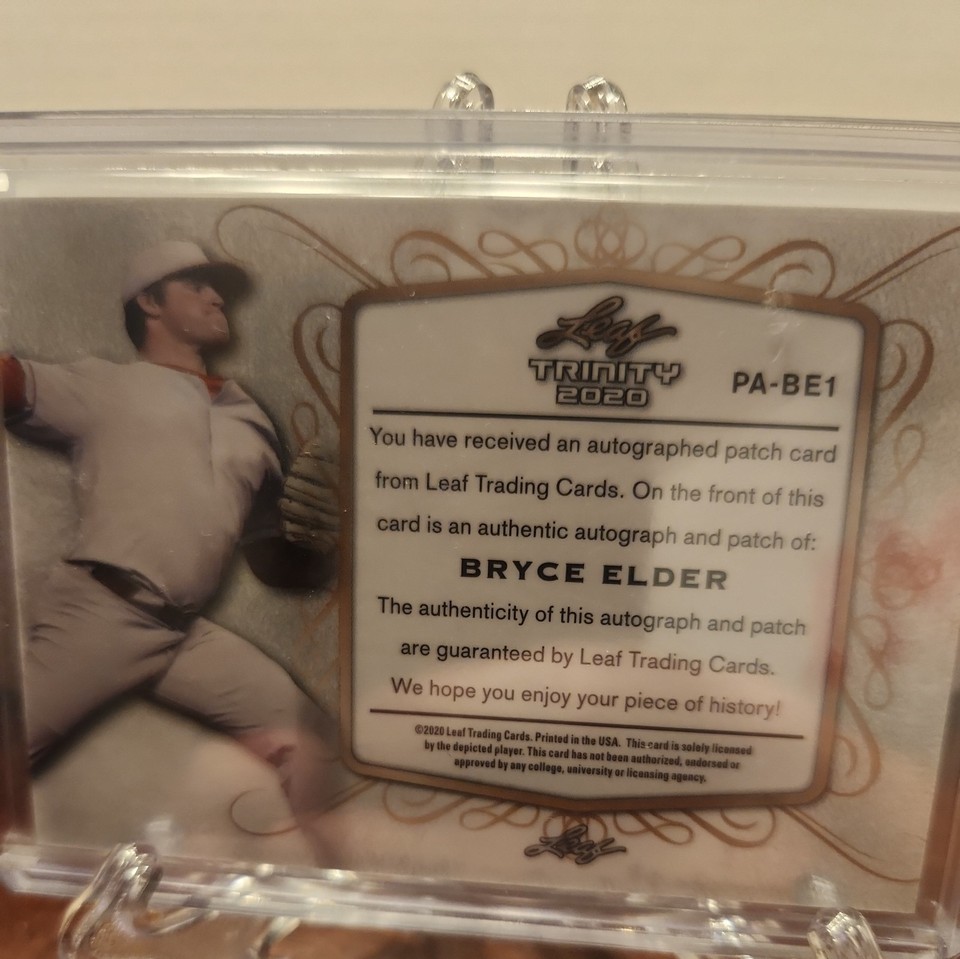 /75 PREMIUM PATCH AUTO 2020 Leaf Trinity Autograph blue #PABE1 Bryce ...