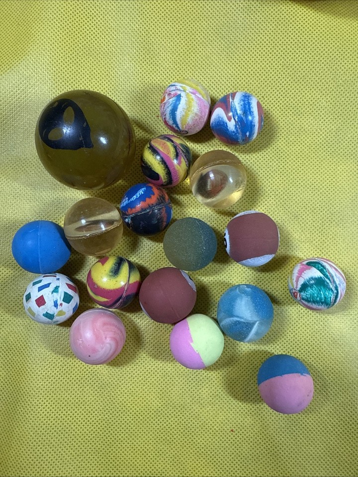 Vintage Rubber Super Balls Bouncy Bounce Ball Lot Mixed Sponge Bob ...