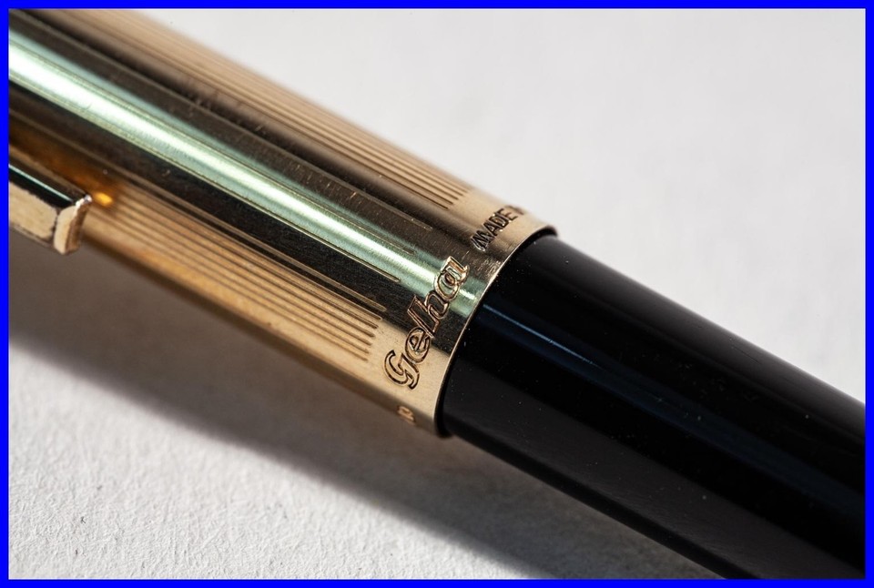 N° 336 GEHA Druck Kugelschreiber in rolled Gold & Schwarz - 1970er | eBay