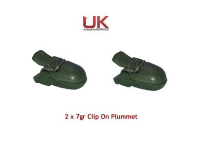 UK Angling Supplies Fishing Depth Clip On Plummet Size 7gr Pack of 2 ...