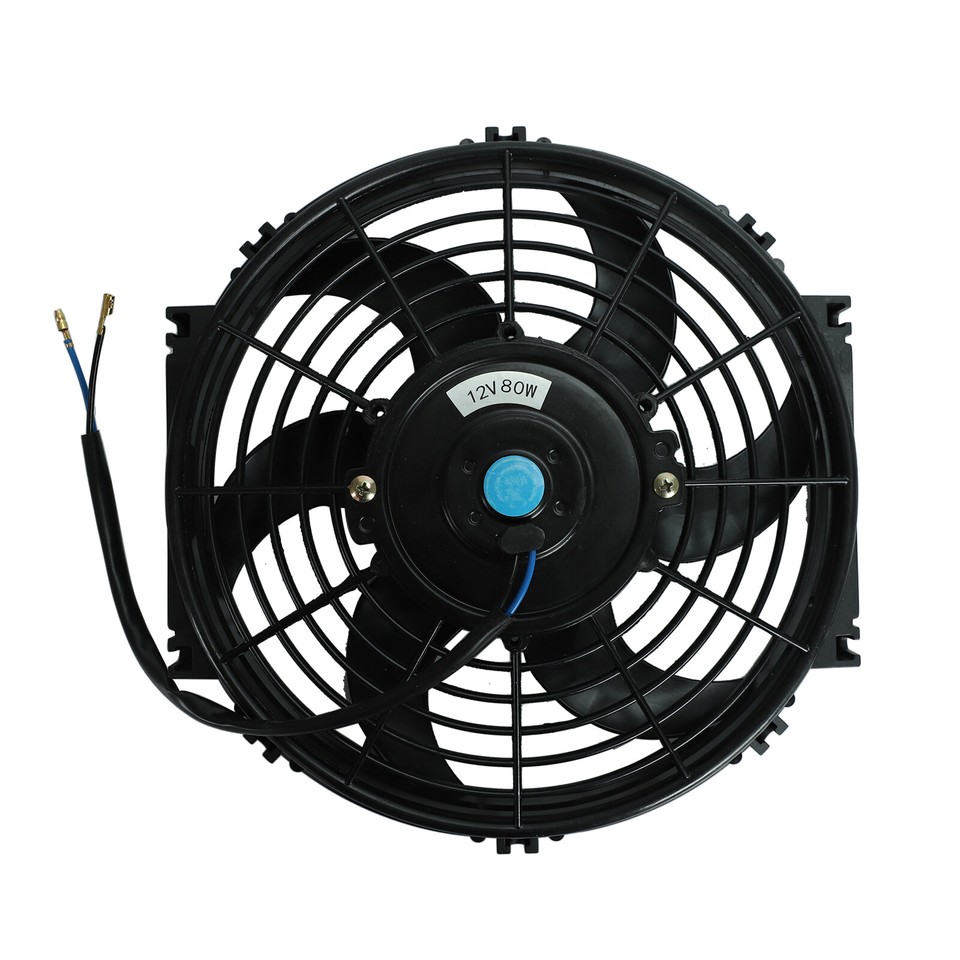 10" inch UNIVERSAL SLIM FAN PUSH PULL ELECTRIC RADIATOR COOLING 12V 80W ...