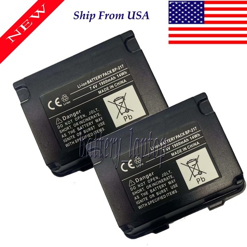 2x 7.4v 1900mAh Li-ion Battery for Icom BP-217 217Li IC-80AD IC-91A IC ...