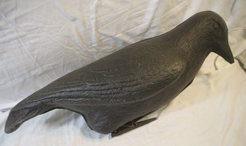 Crow Raven Decoy Garden Halloween Decor Soft Plastic 16.5 in L 6.5 H ...