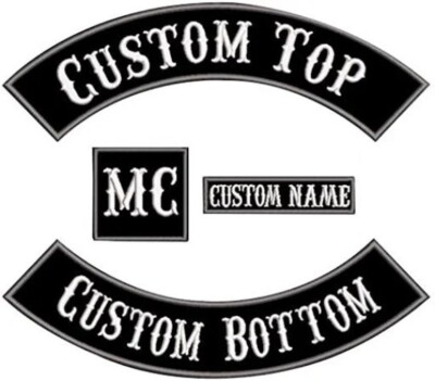 Custom rockers top or bottom, name tag, MC patch, rank tag custom | eBay