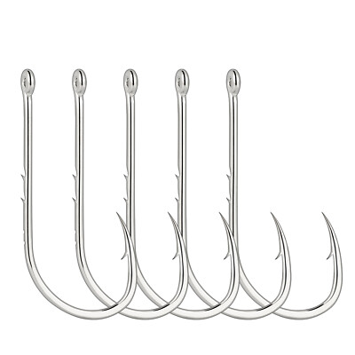 200-400pcs Sea Fishing Aberdeen Hooks Kit Pulley Mackerel Rigs #4 #3 #1 ...