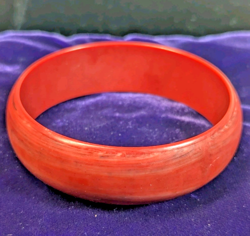 Women's Vintage Red Marbled Swirl Bakelite 7" Bangle Bracelet | eBay