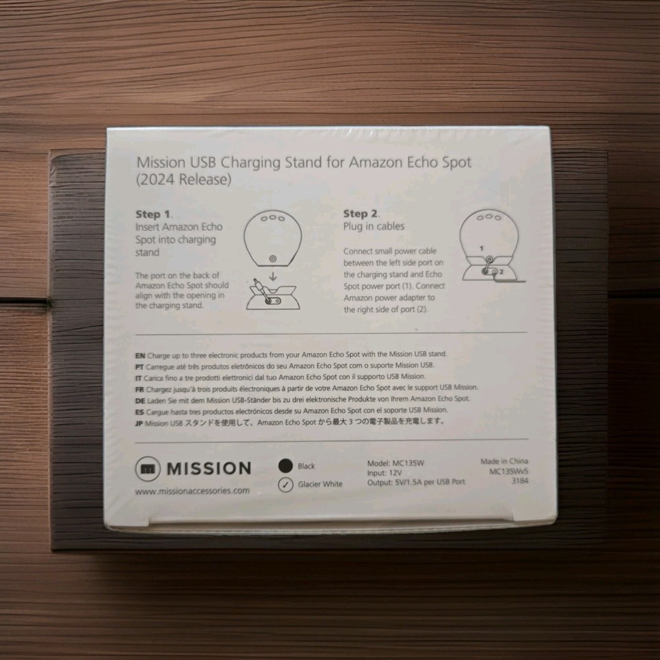 Mission Charging Ports Stand Amazon Echo Spot 3 USB Charging Ports USB ...