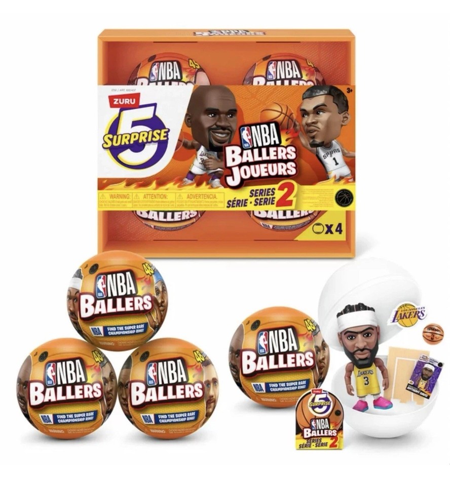 ZURU 5 Surprise NBA Ballers Series 2: 4 Pack Capsules Collectible ...