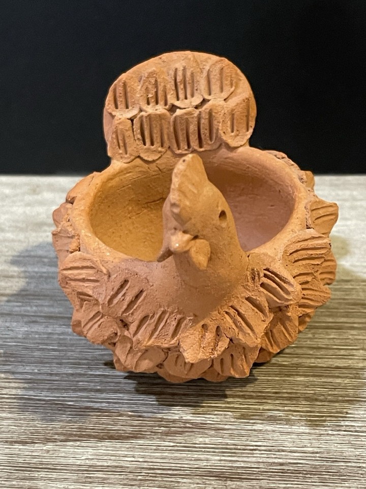 Terracotta Chicken Hen Planter Pottery Box Flowerpot Rooster 3”x3 ...