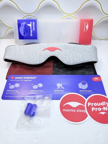 Manta Sleep Mask -Lightweight Blackout Eye Mask, Comfort Design, Travel ...