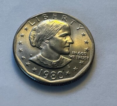 1980 D Susan B Anthony Liberty *One Dollar Coin* Wide Rim Rare - Free ...