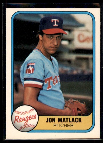 1981 Fleer Jon Matlack #621 Texas Rangers | eBay